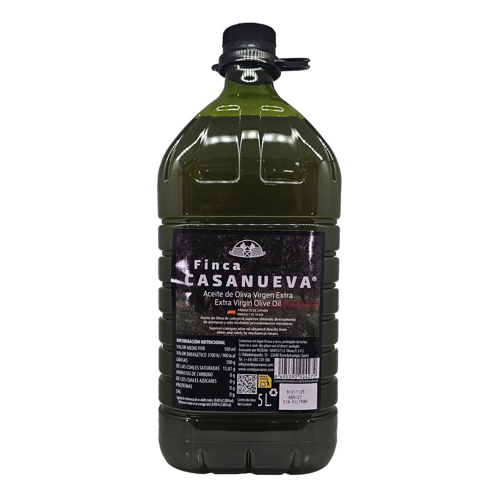 Finca Casanueva Picual Sin Filtrar Garrafa 5L – Origen Oliva