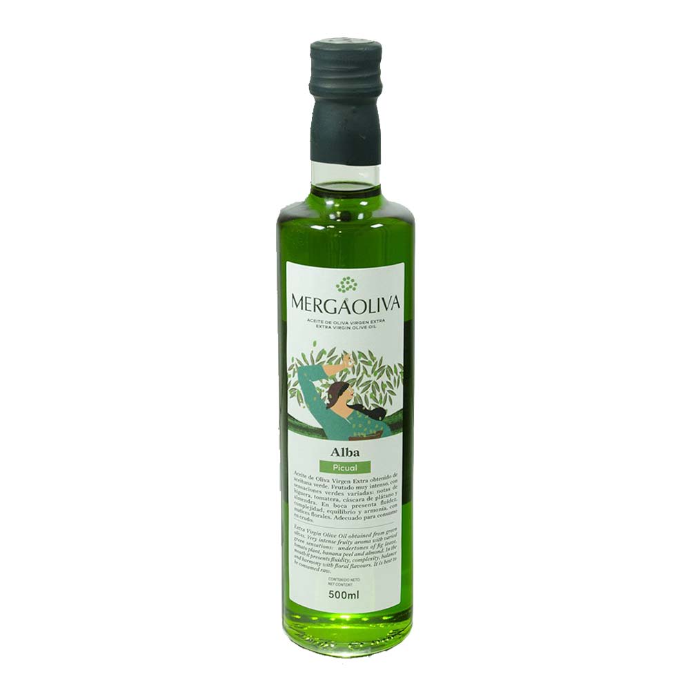 Mergaoliva Alba Picual Transparente 500ml – Origen Oliva